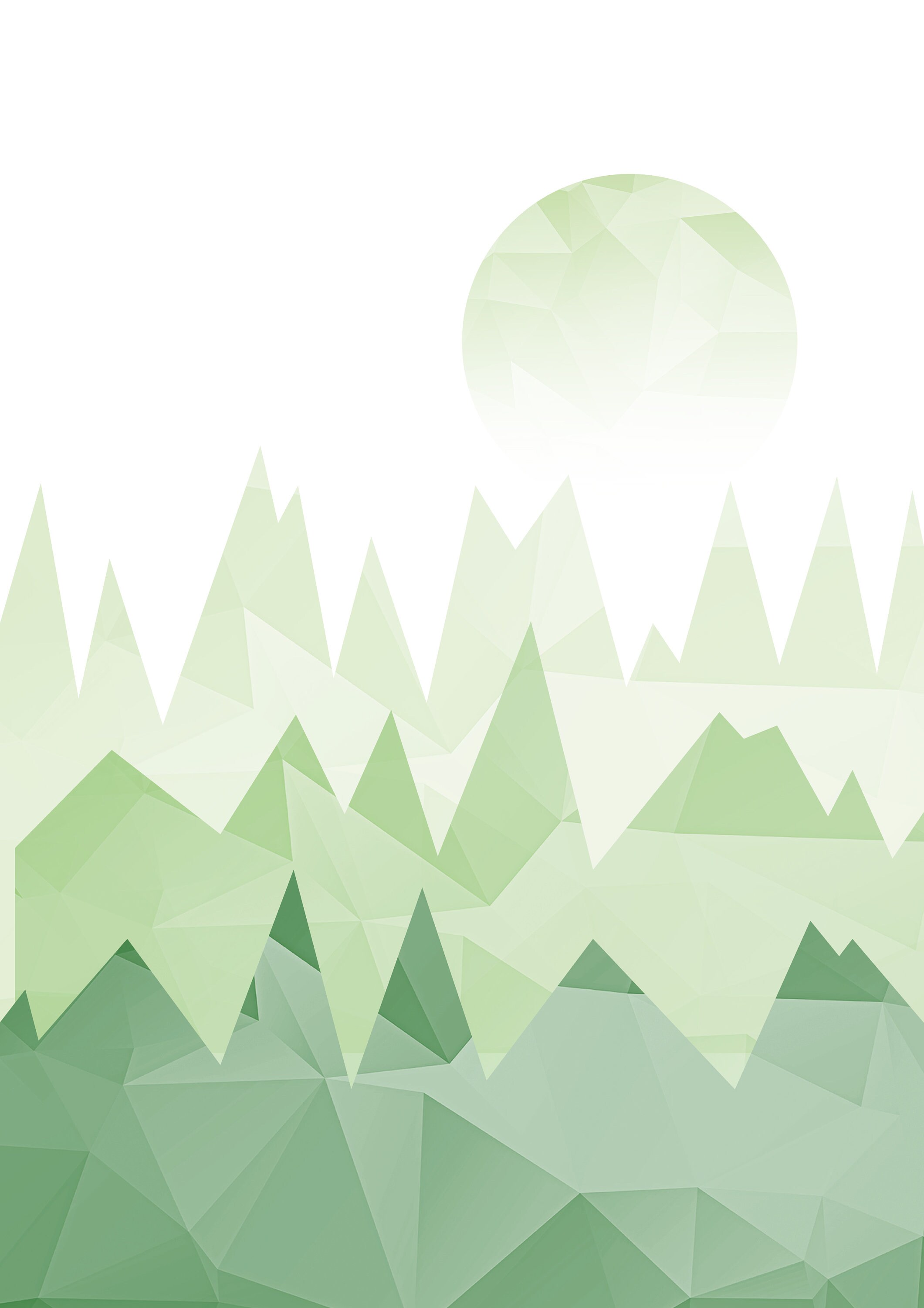 Nursery Wall Art Earth Green Colour Fractal Pattern Mountain | Etsy