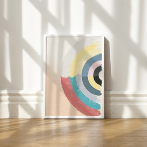 Modern Wall Art Print Arc Brush Strokes Circular Contemporary Stylish ...