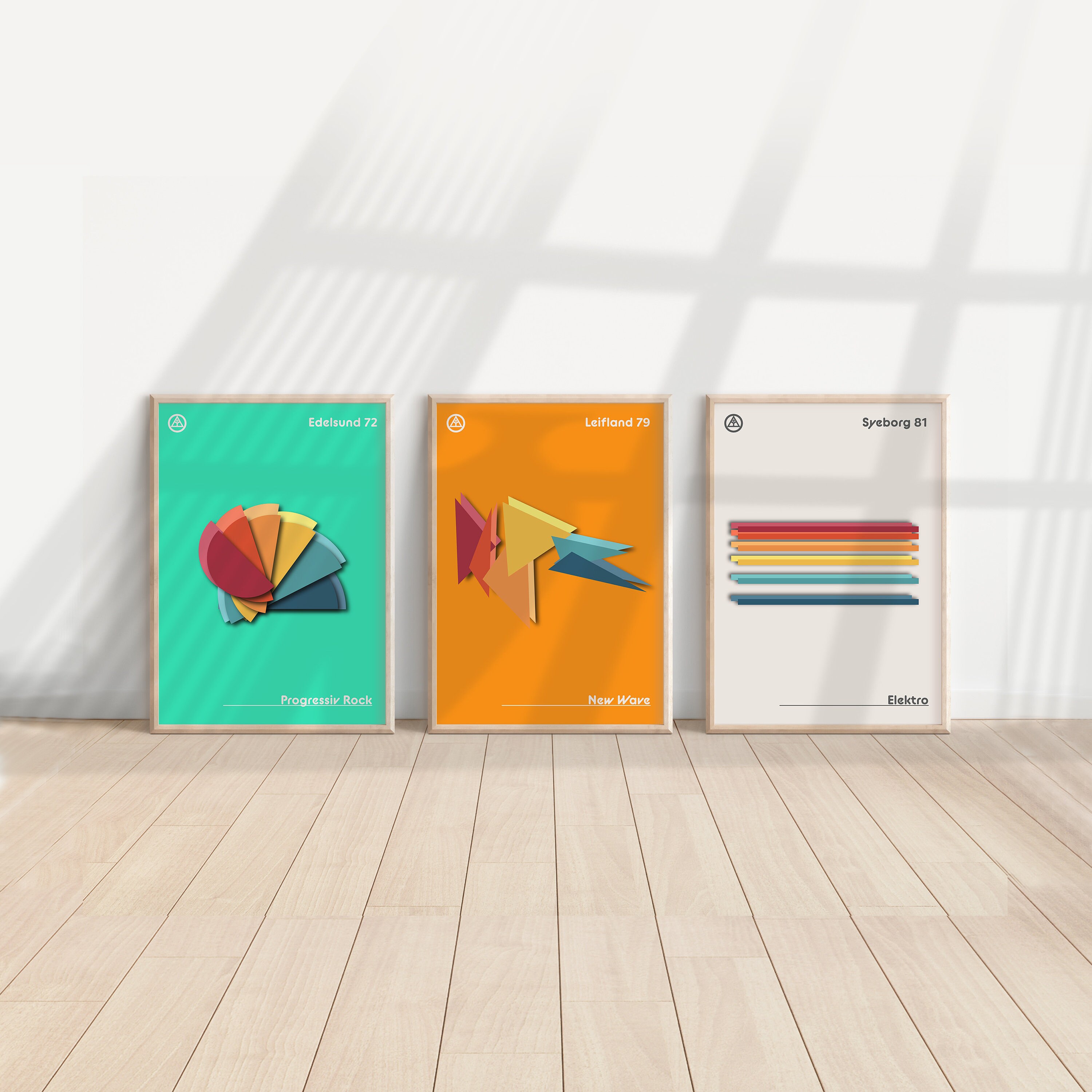 Retro Patterns Music-inspired Wall Art 70s 80s Genres Posters Neon ...