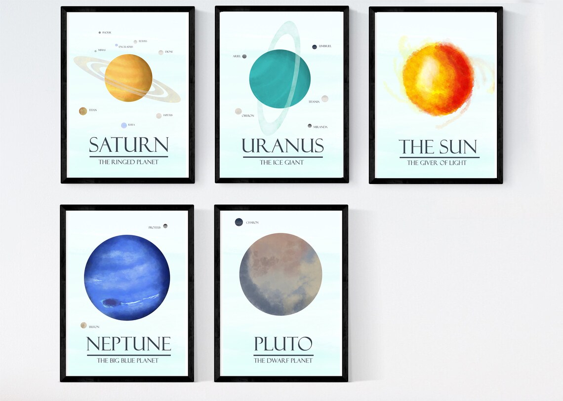 Solar System Art Prints 11 High Quality Images Instant - Etsy