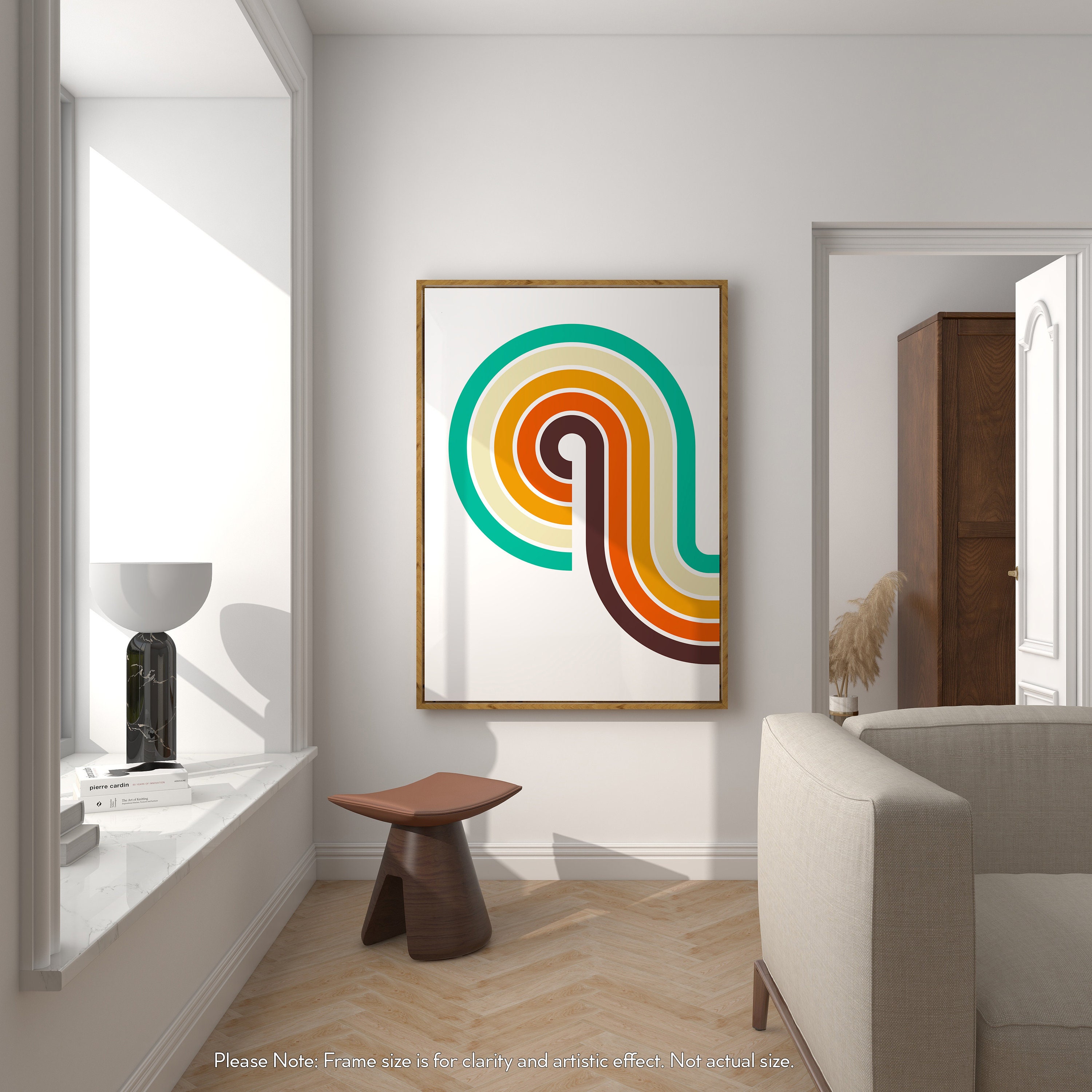 Retro Wall Art Prints | Stripe Lines 3 Piece Poster Set | Minimalist ...
