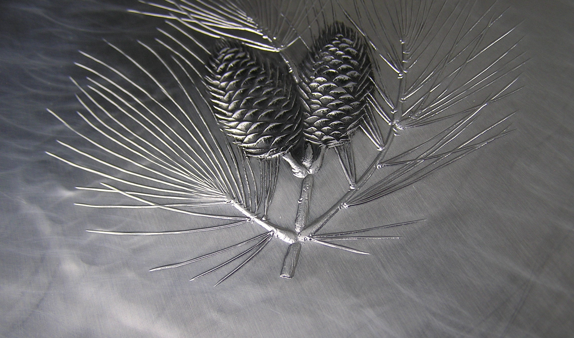 Ornamental Plate, Pine Cones Stainless Steel - Etsy