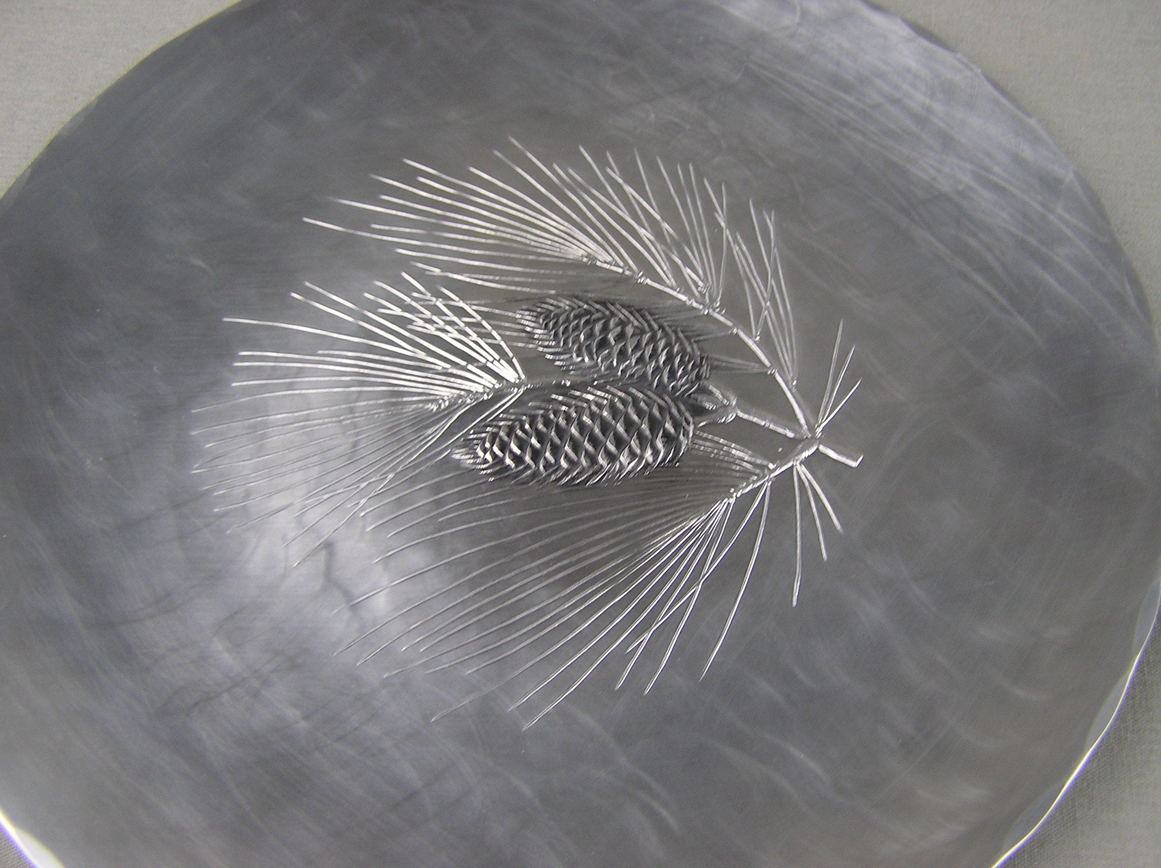 Ornamental Plate, Pine Cones Stainless Steel - Etsy