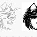 Beautiful Stylized Cat in Dxf, Jpg - Png - Pdf - Svg - Ai - Photoshop ...
