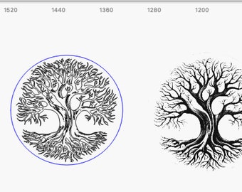 Tree of Life Circle Engraving and Cutting Tree of Life Circle DXF File ...