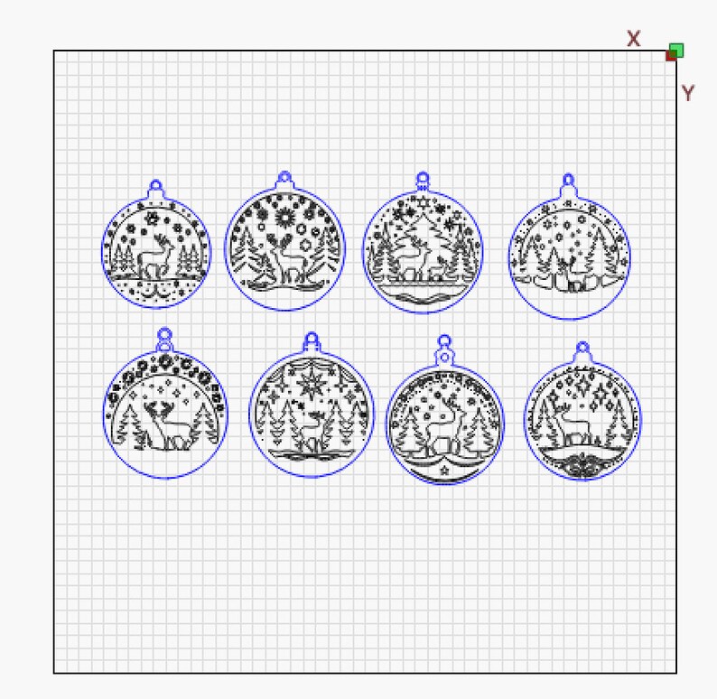 CHRISTMAS BALLS DXF 8 Designs - Etsy