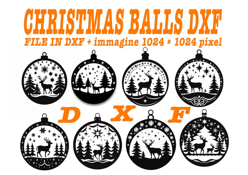 CHRISTMAS BALLS DXF 8 Designs - Etsy