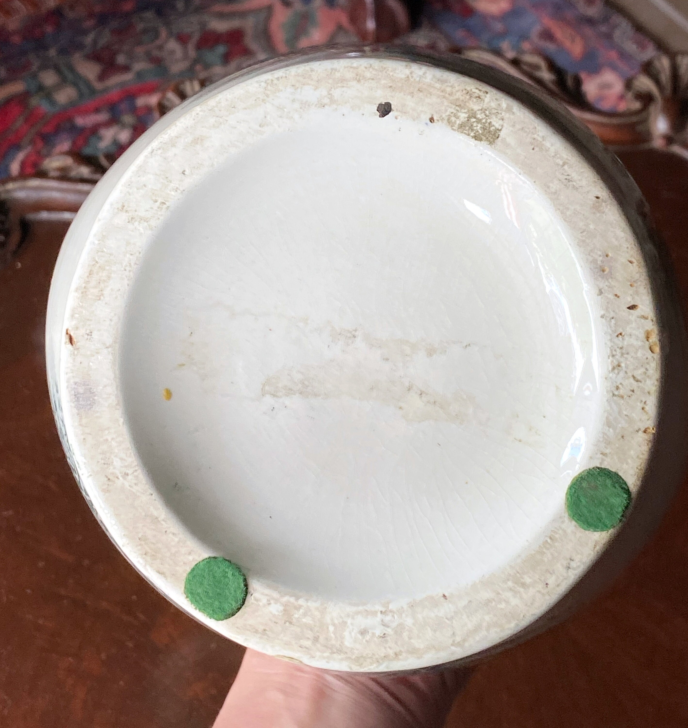 Large Antique Green Transferware Pitcher 12 - Etsy