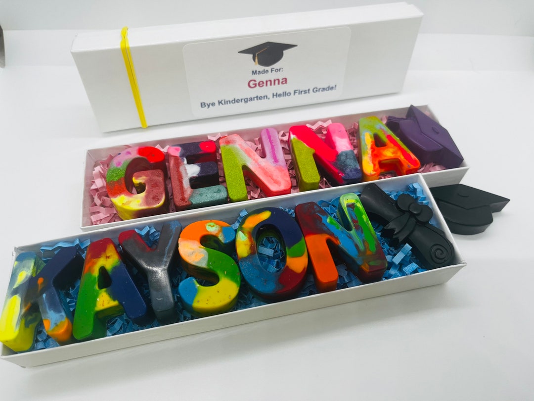 Name Crayons for Kids Graduation Gift in a Gift Box - Personalized ...