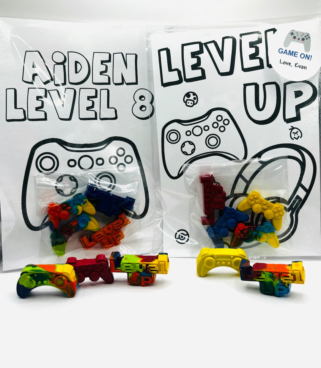 Video Game Personalized Crayons With Coloring Page, Video Game Favors ...