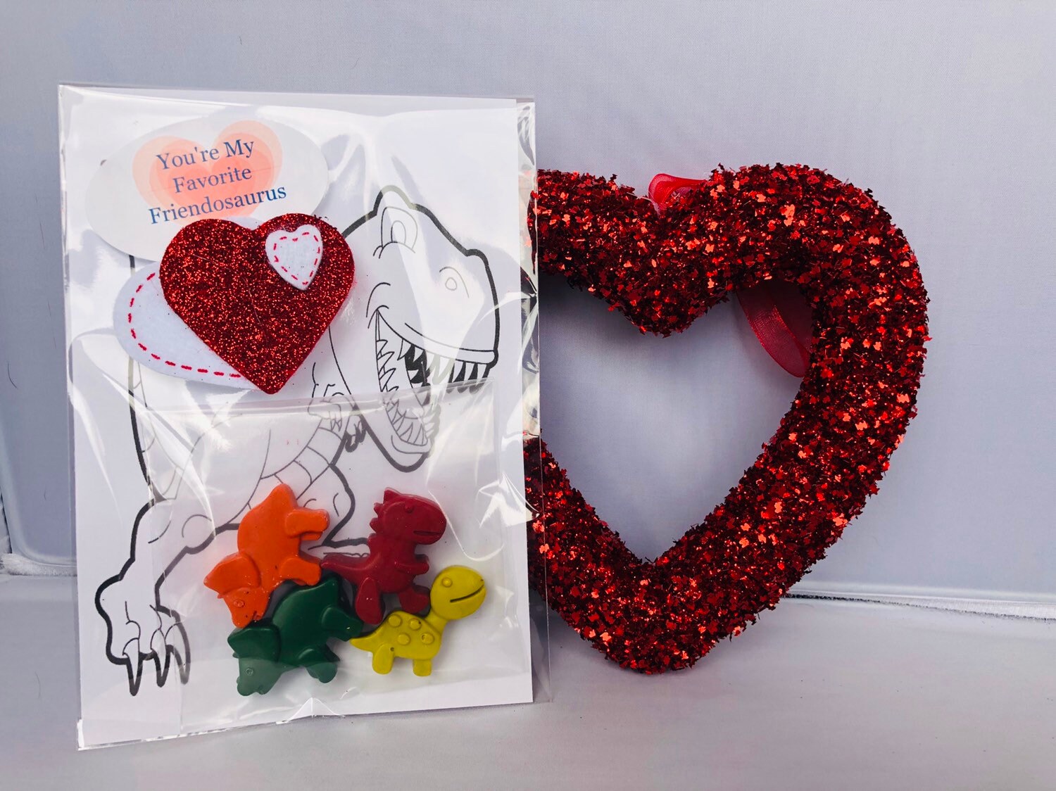 Personalized Dinosaur Crayon Valentine Favors- Valentines Day ...