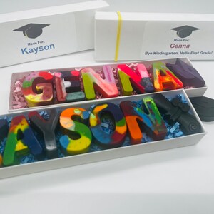 Name Crayons for Kids Graduation Gift in a Gift Box - Personalized ...