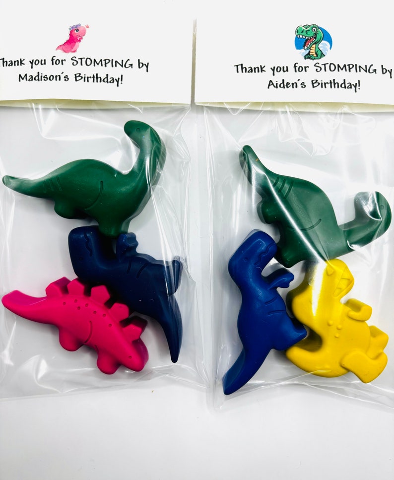 Dinosaur Crayons, Personalized Birthday Party Favors - Etsy