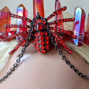 Crystal Crown Tiara Spider Vamp Halloween Princess Black - Etsy