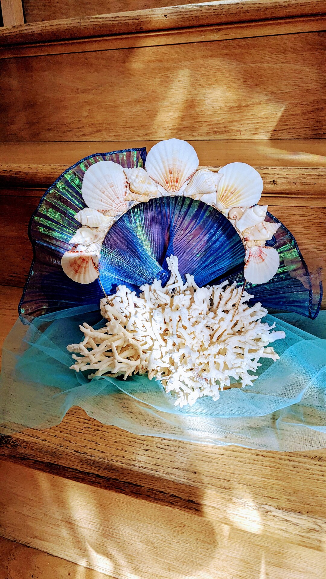 Mermaid Crown Tiara Headband Sea Shell Fantasy Natural Raw Seashell ...