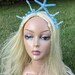 Mermaid Crown Tiara Blue Starfish Bubbles Seashell AB - Etsy