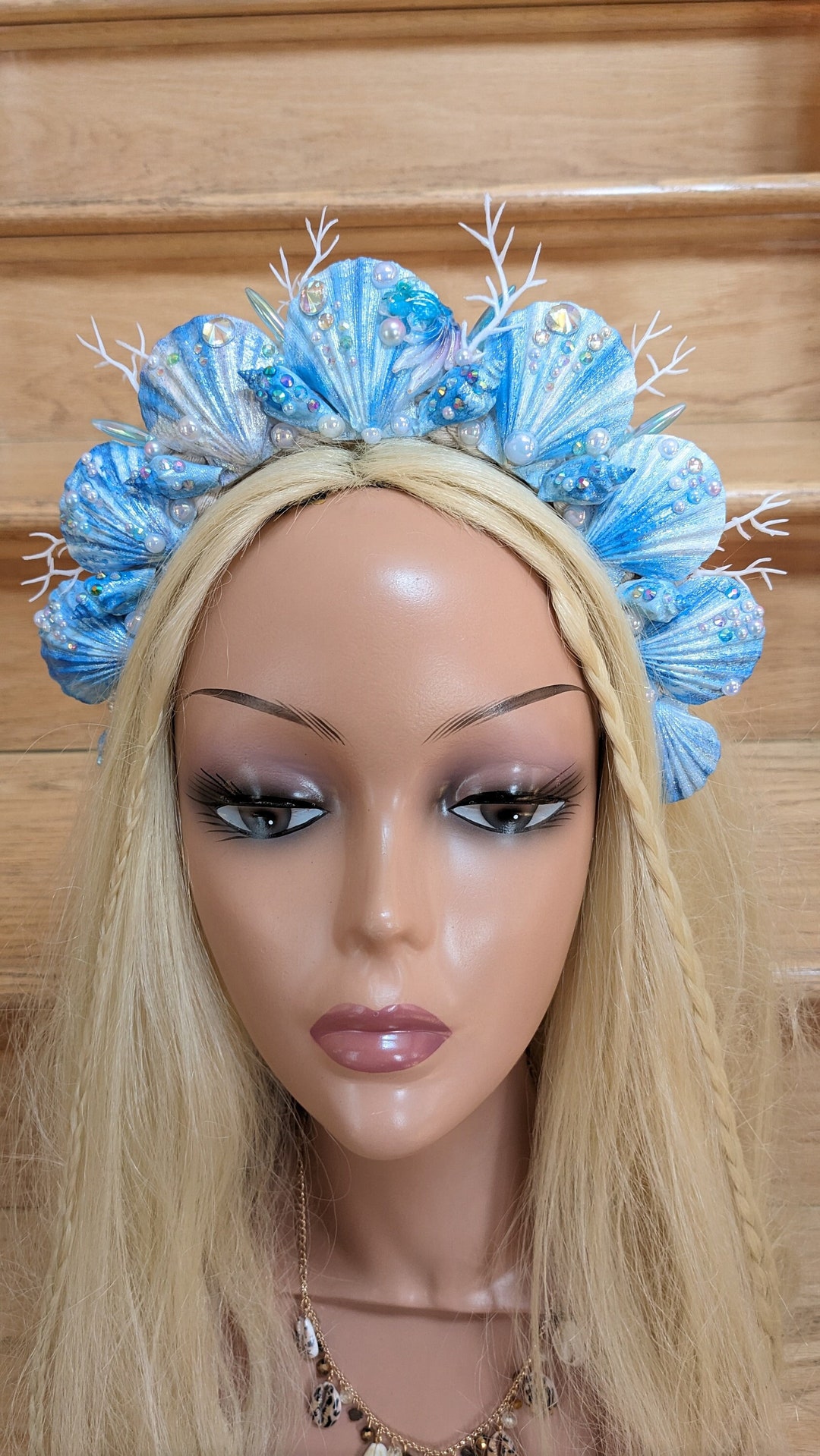 Mermaid Sea Shell Crown Tiara Ocean Coral Princess Headpiece Beach ...