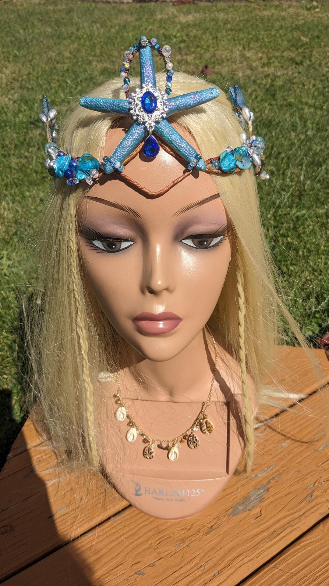 Sapphire Blue Starfish Mermaid Tiara: Cosplay Festival Crown - Etsy