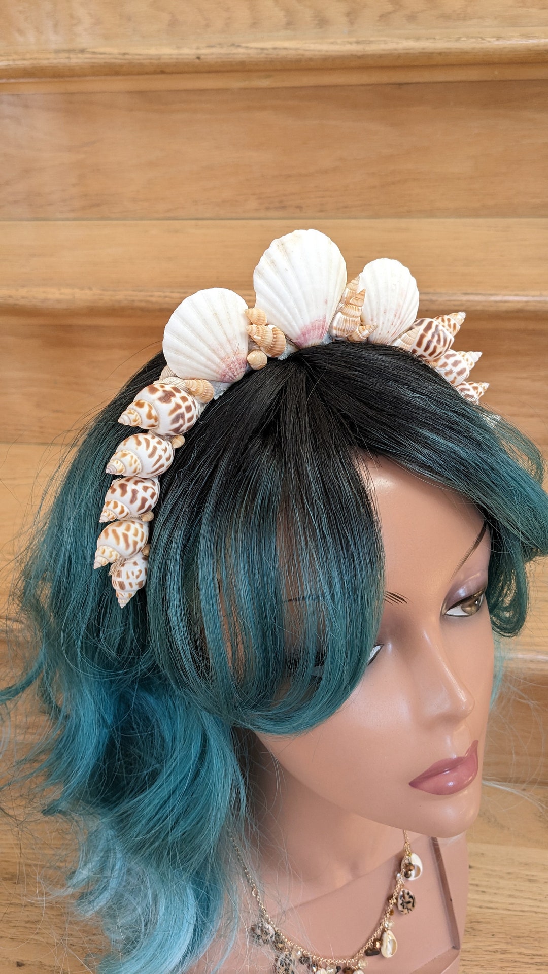 Natural Mermaid Crown Tiara Headband Seashell Fantasy Genuine Raw ...