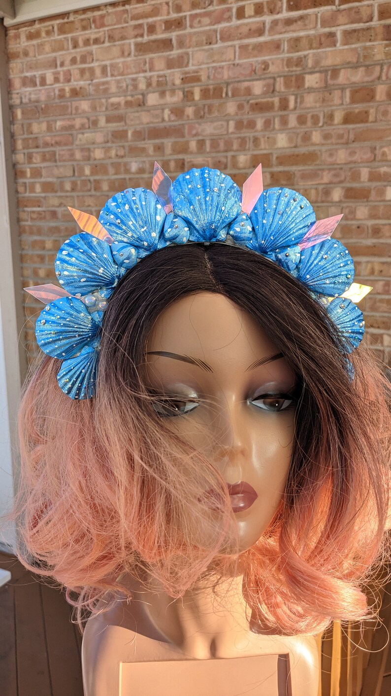 Mermaid Avatar Crown Tiara Headband Sea Shell Rhinestone Pearl - Etsy