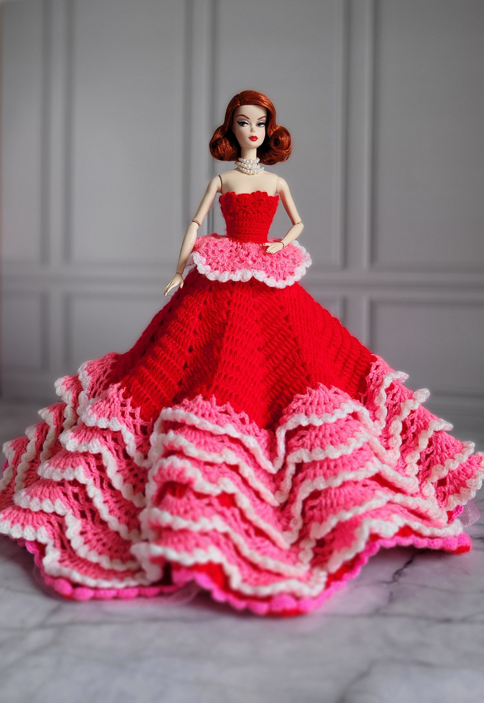 OOAK Handmade Crochet Layers Bride Wedding Ball Dress Suitable for ...