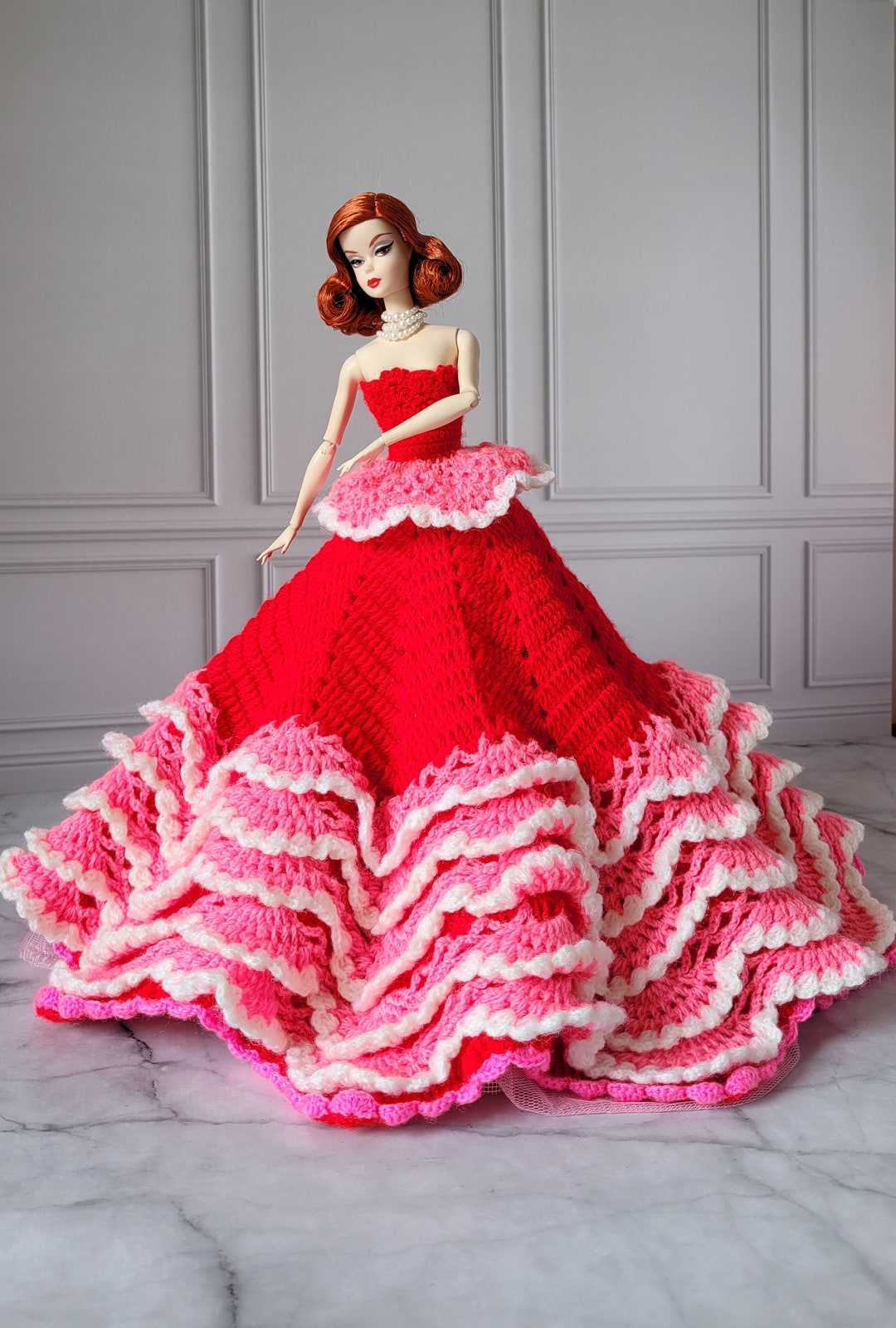 OOAK Handmade Crochet Layers Bride Wedding Ball Dress Suitable for ...