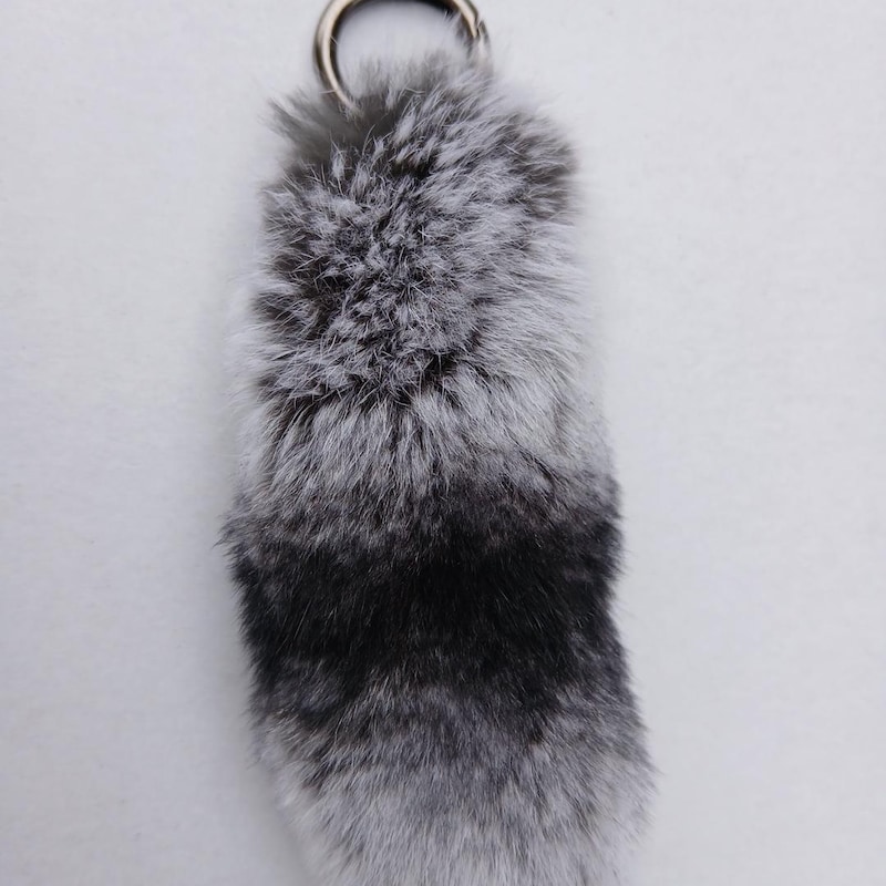 Rabbit Fur Rabbit Keychain - Etsy