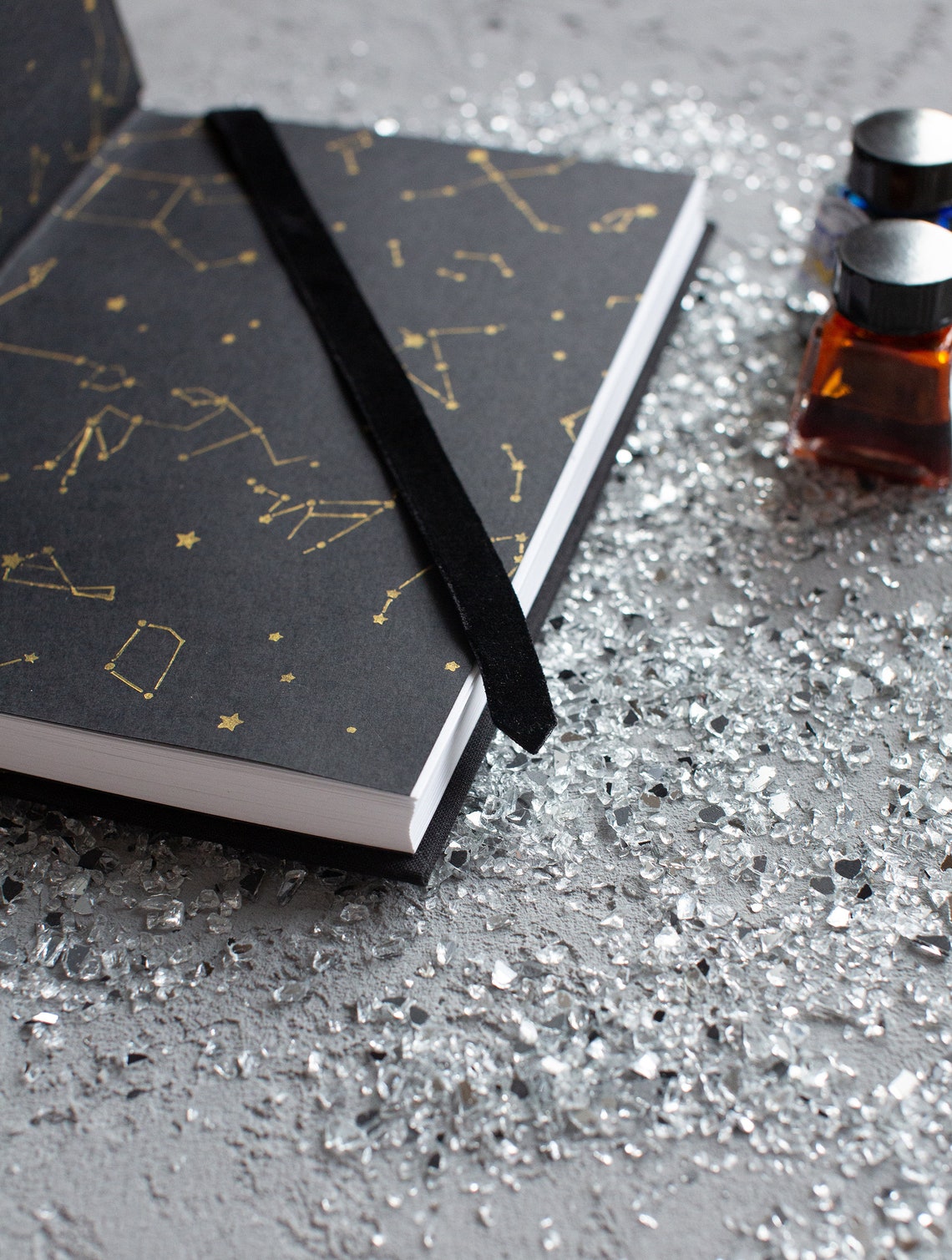 Notebook decorated with moon phases fabric covered journal | Etsy