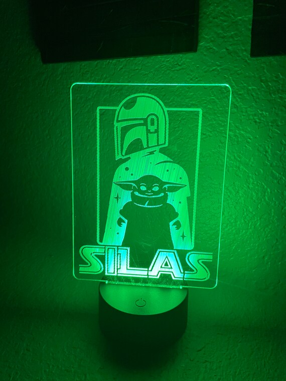 Mandalorian Grogu Inspired Personalized Night Light | Etsy