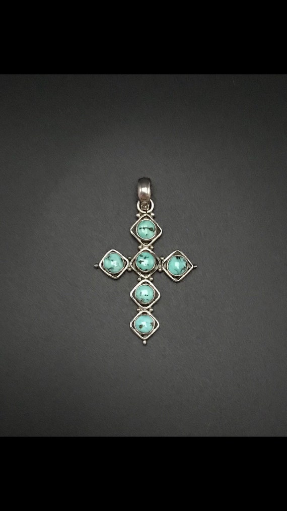 Vintage navajo silver cross - Gem
