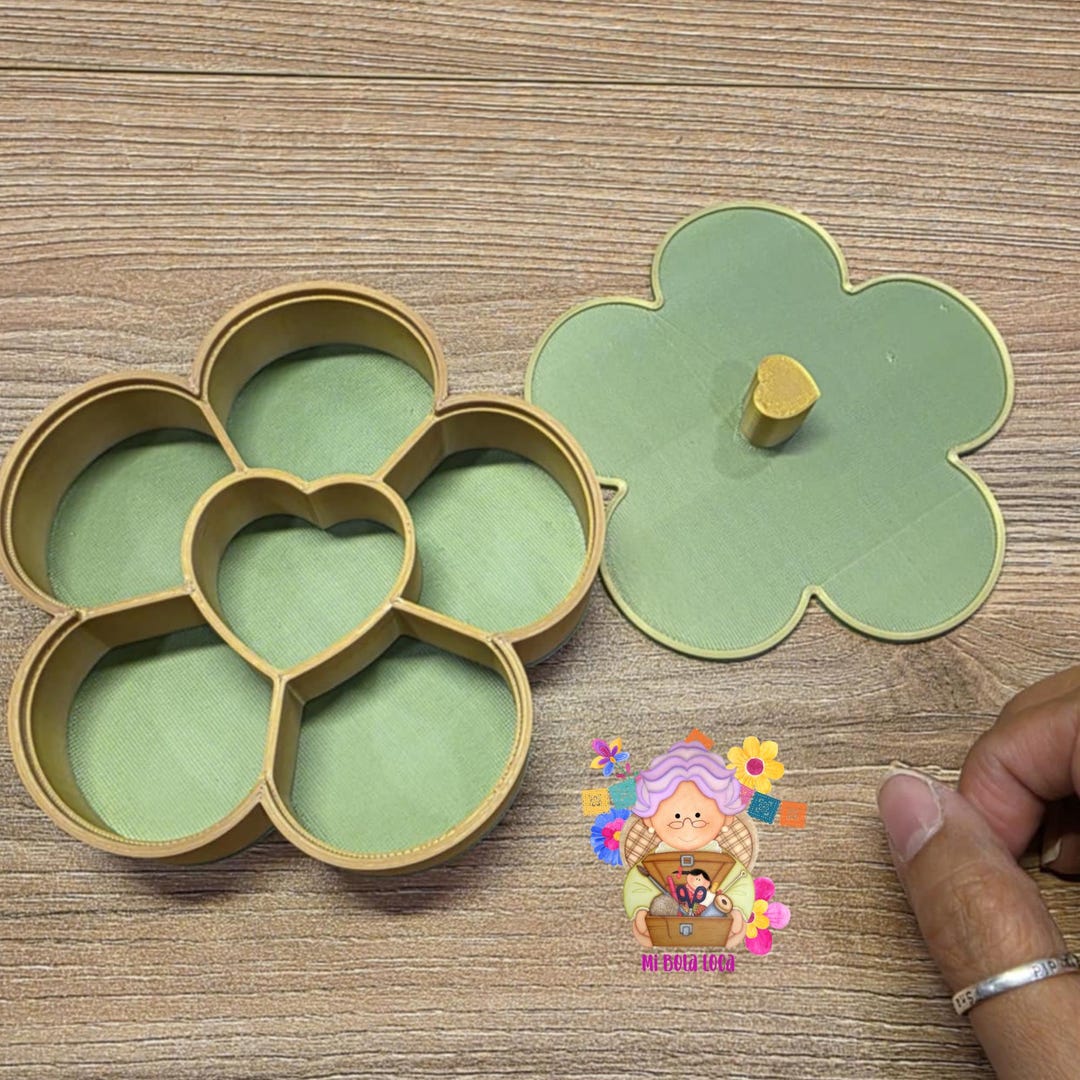 3D Printed 5-petal Daisy Craft Storage Organizer | Whimsical Flower ...