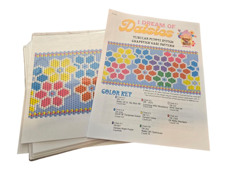 Beading Pattern - 3D Printed Lip Balm Case & Tubular Peyote Stitch ...