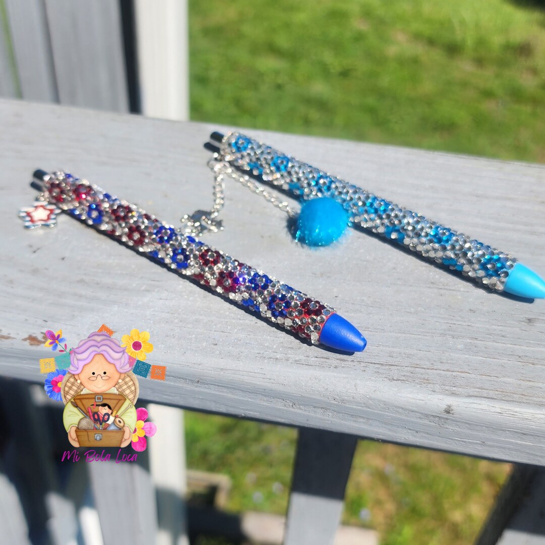 Daisy Chain Rhinestone Bling Pens Medium Point Black Ink Rhinestone ...