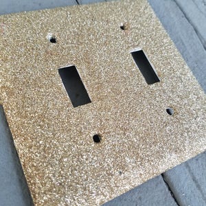 Champagne Gold - Light Switch & Outlet Covers - Sparkle - Glitter Decor ...