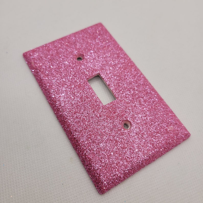 Light Pink Glitter Light Switch & Outlet Covers Pink Room - Etsy