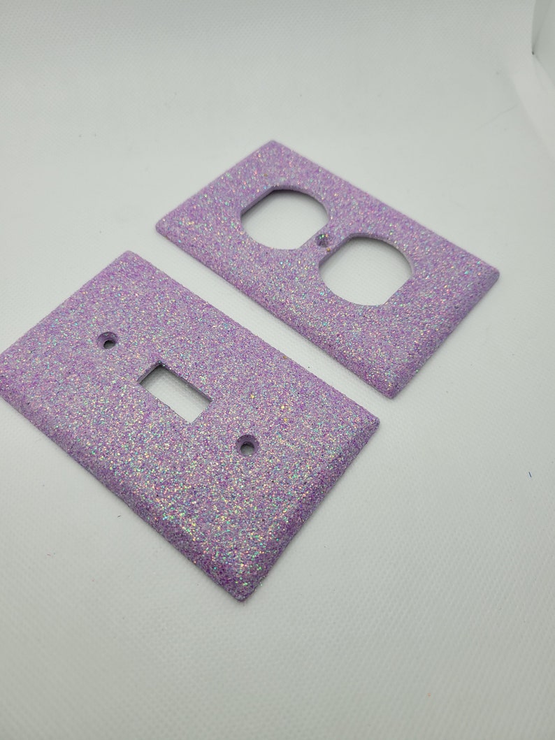 Light Purple Glitter Iced Lavender Light Switch & Outlet | Etsy