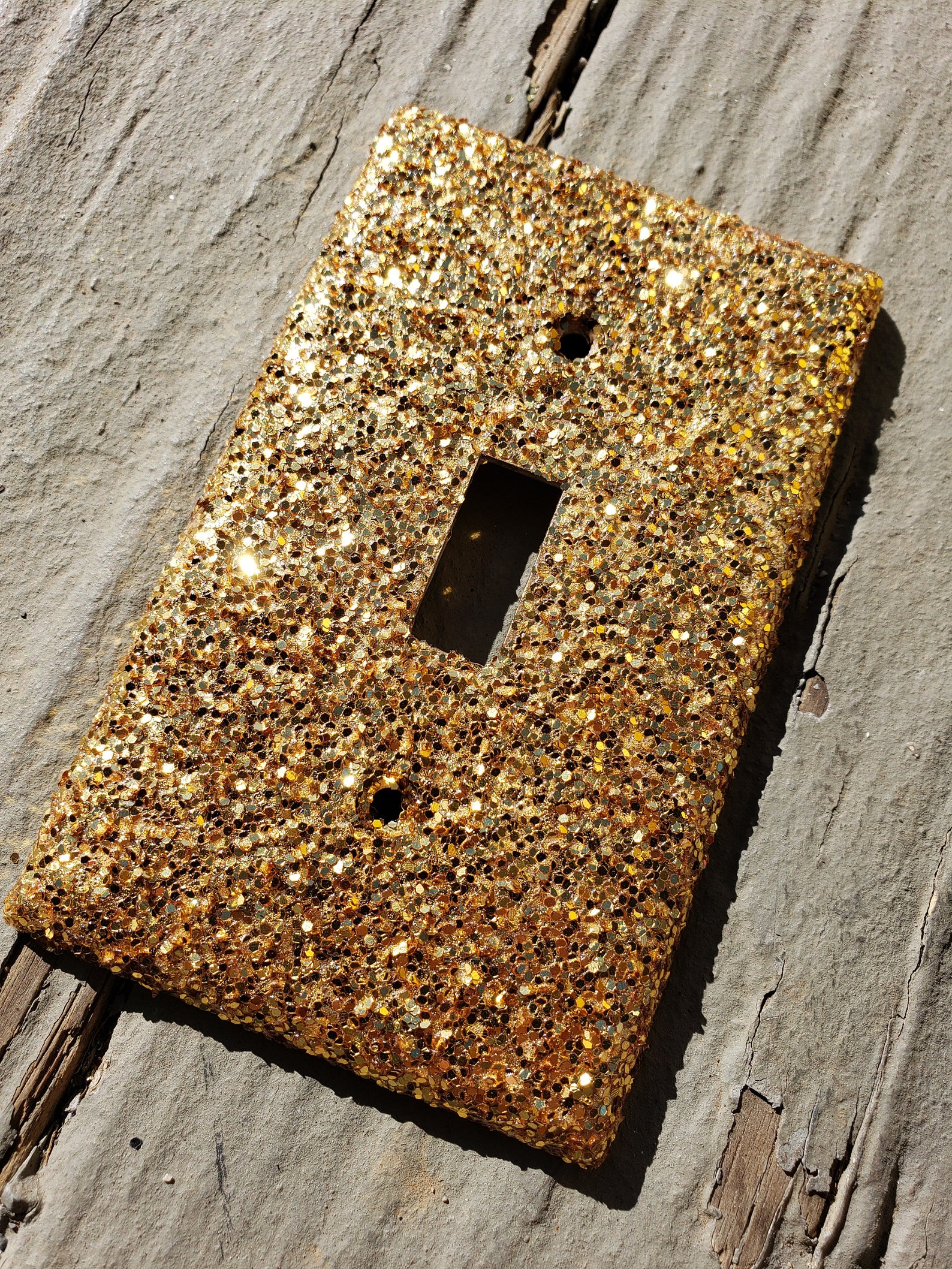 Chunky Champagne Gold - Light Switch & Outlet Covers - Sparkle ...