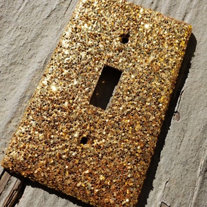 Chunky Champagne Gold - Light Switch & Outlet Covers - Sparkle ...