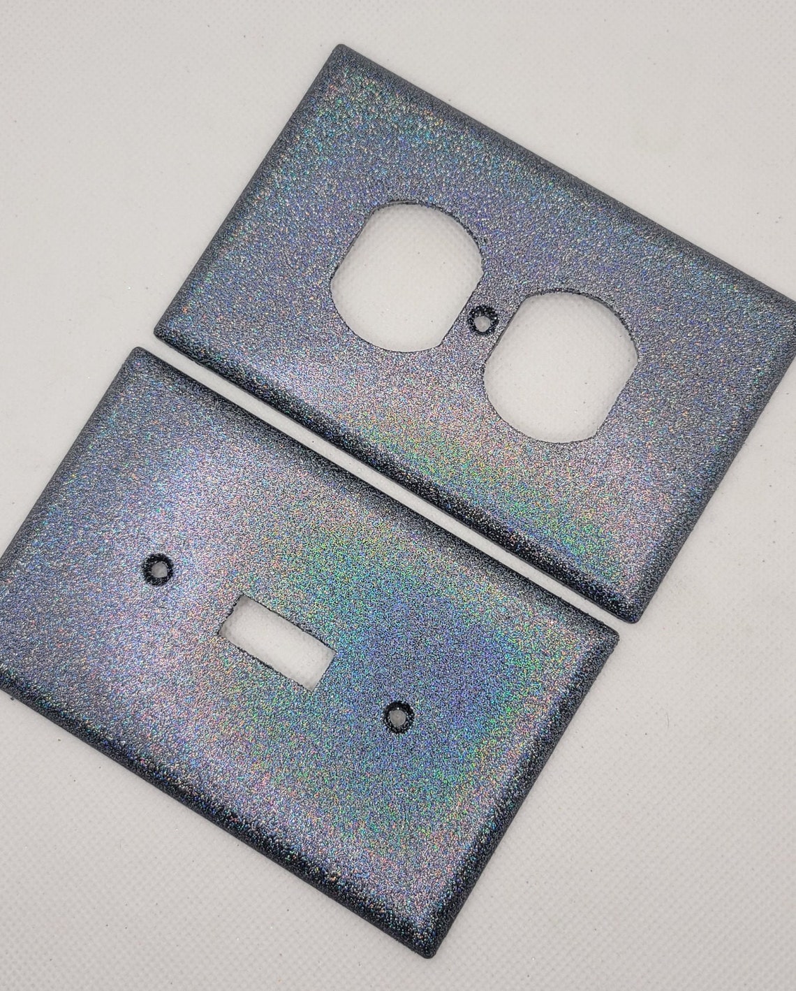 Holographic Rainbow Black Glitter Light Switch & Outlet - Etsy