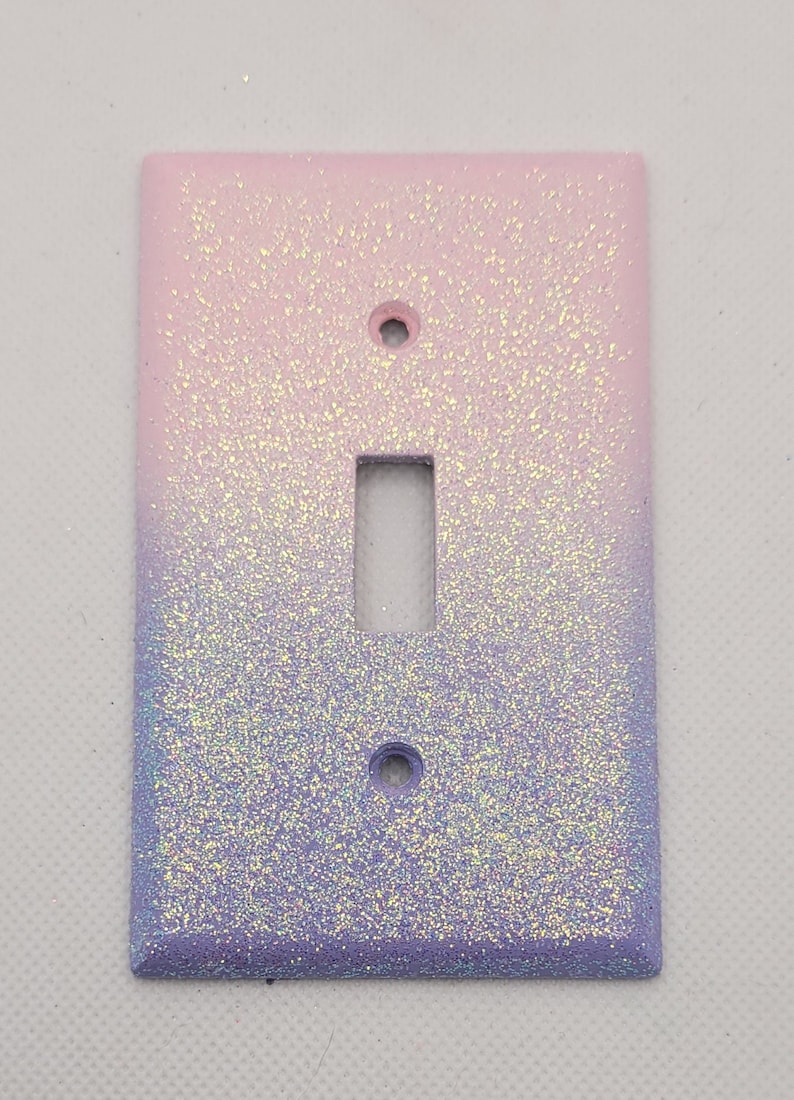 Light Pink and Purple Ombre Glitter Light Switch & Outlet - Etsy