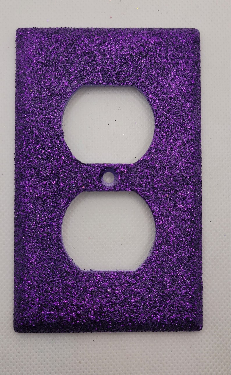 Purple Glitter Glitter Light Switch and Outlet Plates - Etsy