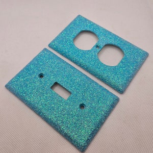Light Blue Iridescent Glitter- Light Switch & Outlet Covers ...