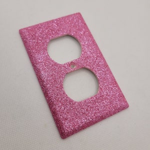 Light Pink Glitter Light Switch & Outlet Covers - Pink Room Decor ...