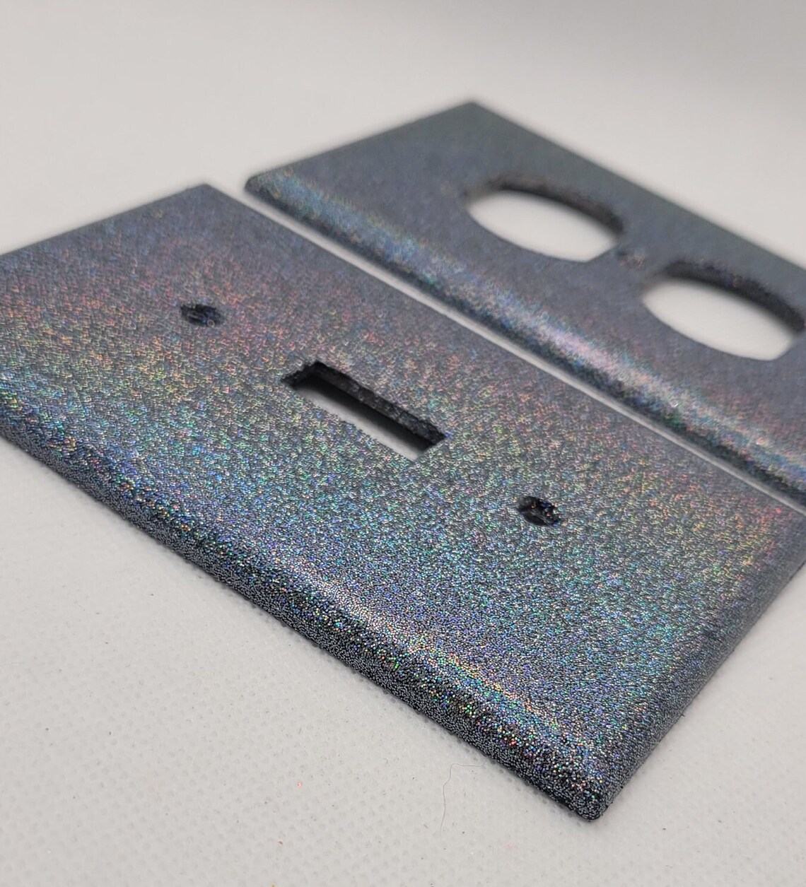 Holographic Rainbow Black Glitter Light Switch & Outlet - Etsy