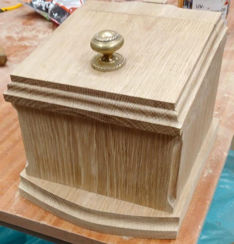 Deluxe Graveside Soil and Petal Box - Light Oak - Etsy