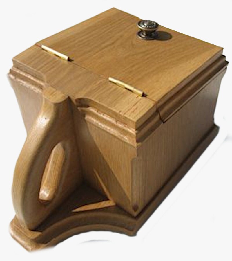 Deluxe Graveside Soil and Petal Box - Light Oak - Etsy