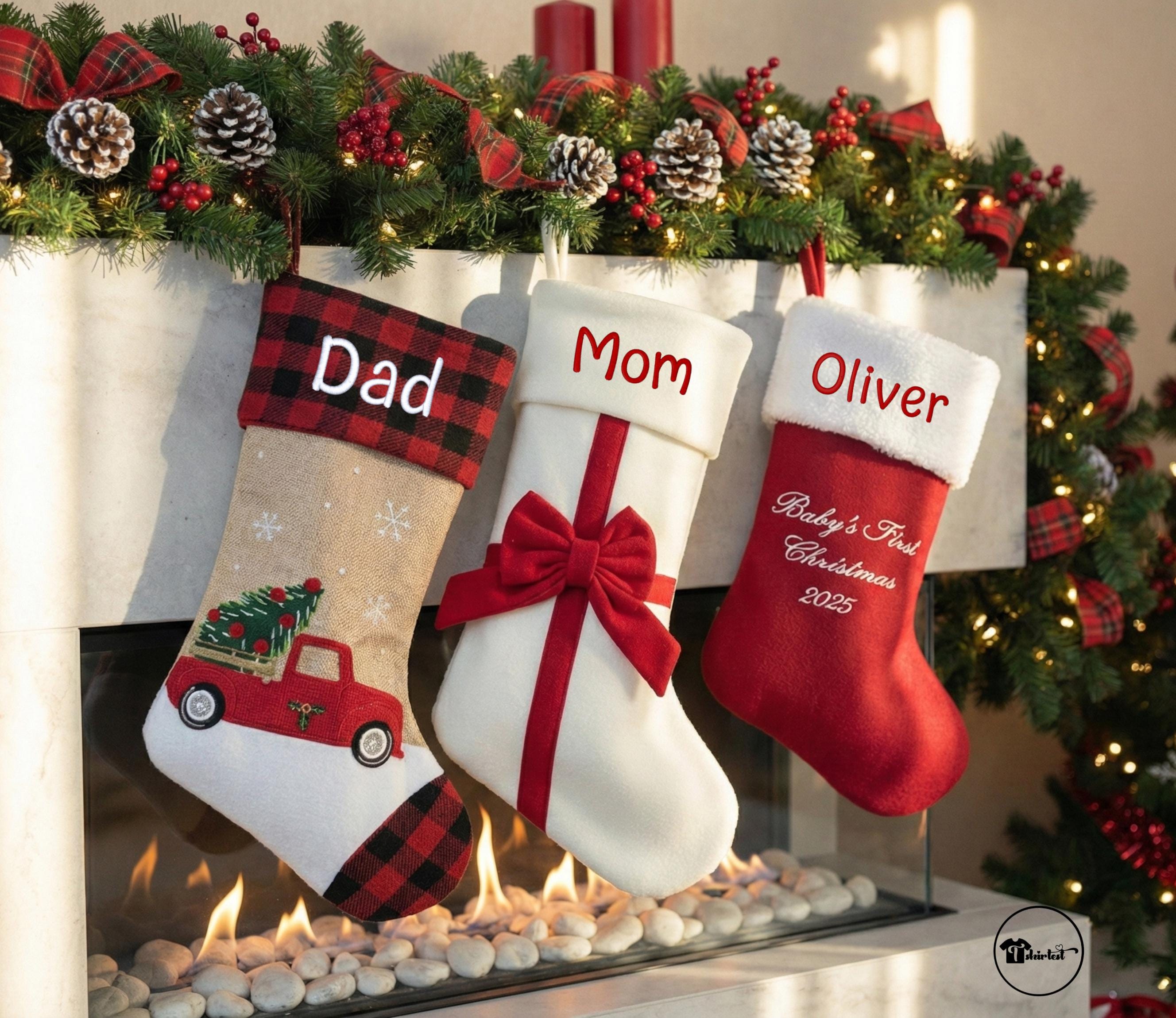 Personalized Christmas Stocking Embroidered Name Stocking: Truck, Video ...