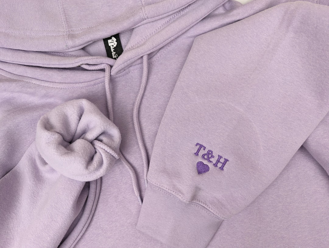 Custom Embroidered Initial Hoodie or Crewneck Sweatshirt Couple ...