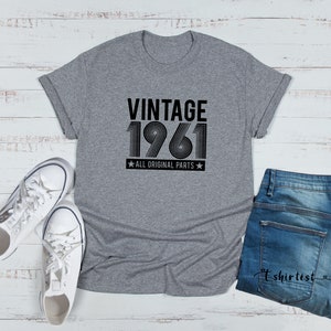 61st Birthday Day Gift 1961 All Original Parts T Shirt 61 - Etsy