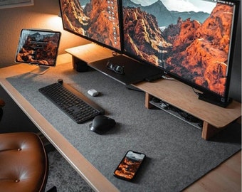 Felt Desk Mat, Gamers Desk Mat, 100% Polyester Felt, Keyboard&mouse Pad ...